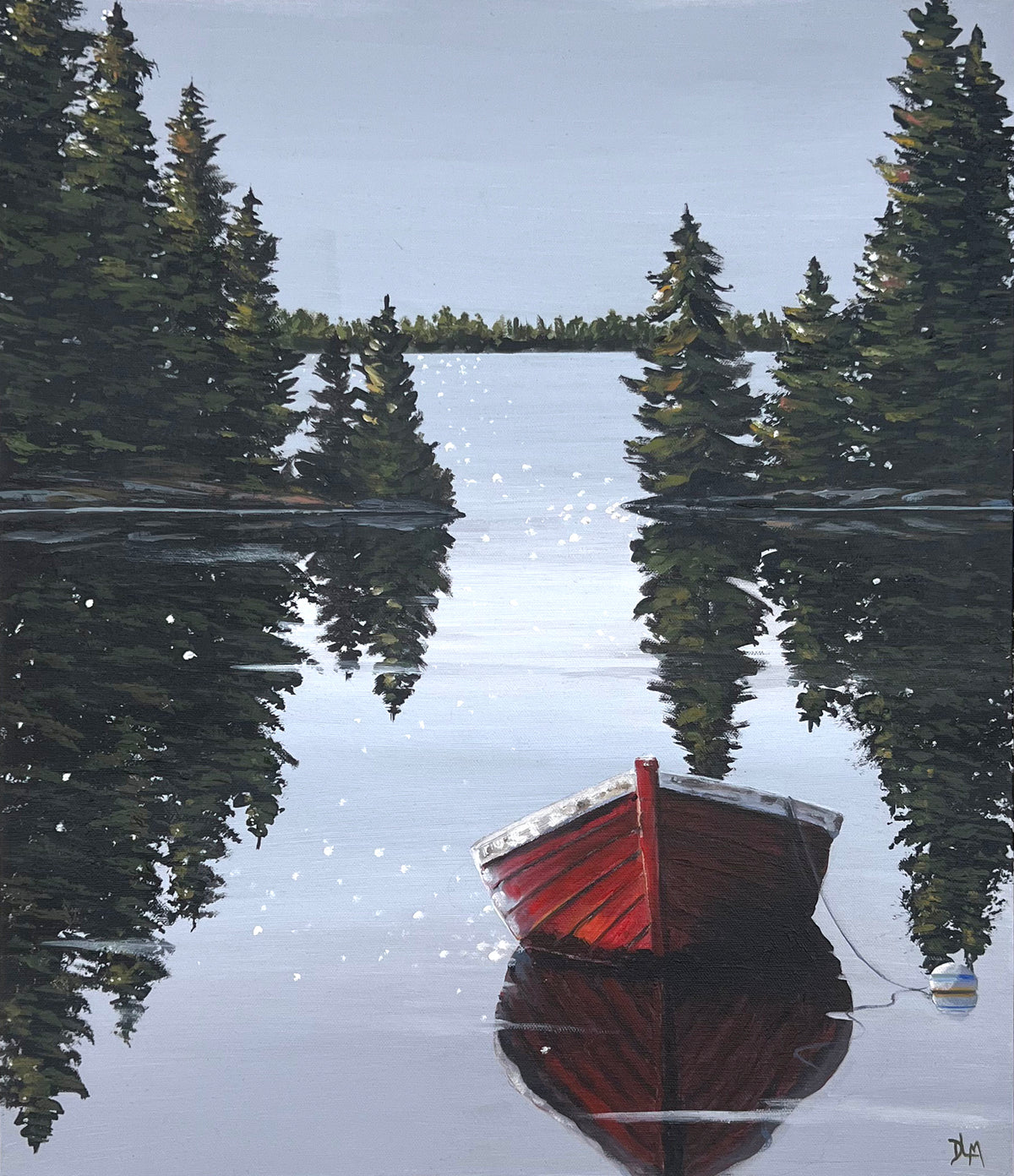 A Red Dory Morning– 14 Bells Fine Art Gallery